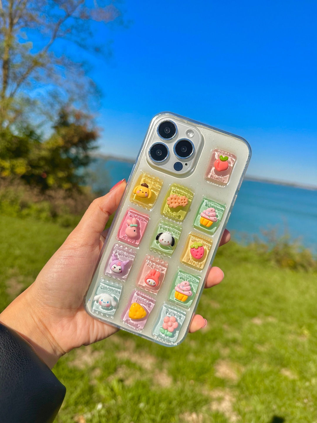 3D Cute Japanese Kawaii Snack Fruit Dessert Cake Phone Case Hello Kitty ...