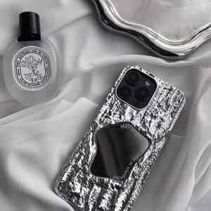 Silver Textured Hybrid Lightweight Mirror Quote Phone Case - Etsy