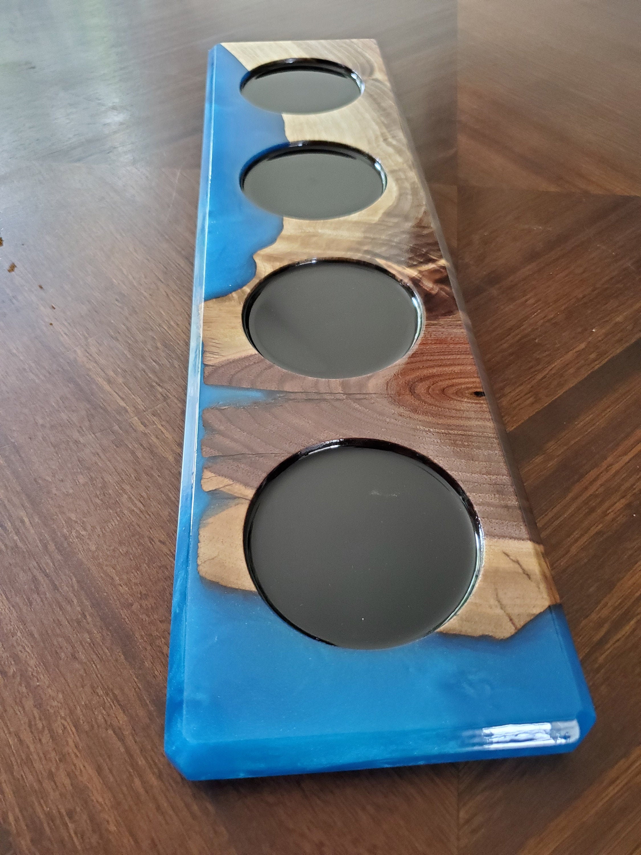 Wood and Epoxy Beer Flight / Coffee Flight Board | Etsy