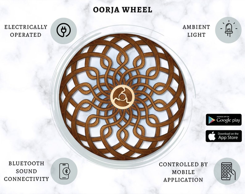 Wooden Kinetic Sculpture, 24/36/48 Inches, Bluetooth Connectivity ...