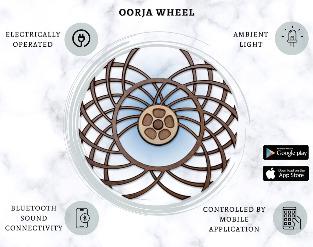 Wooden Kinetic Sculpture, 24/36/48 Inches, Bluetooth Connectivity ...