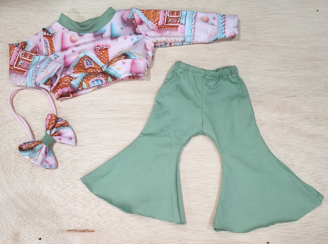 16-17 preemie Pink Green Gingeebread House Mini Sweatshirt & Bell Pants ...