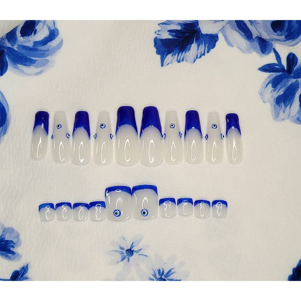 Evil Eye Custom Made Press on Toe Nails - Etsy