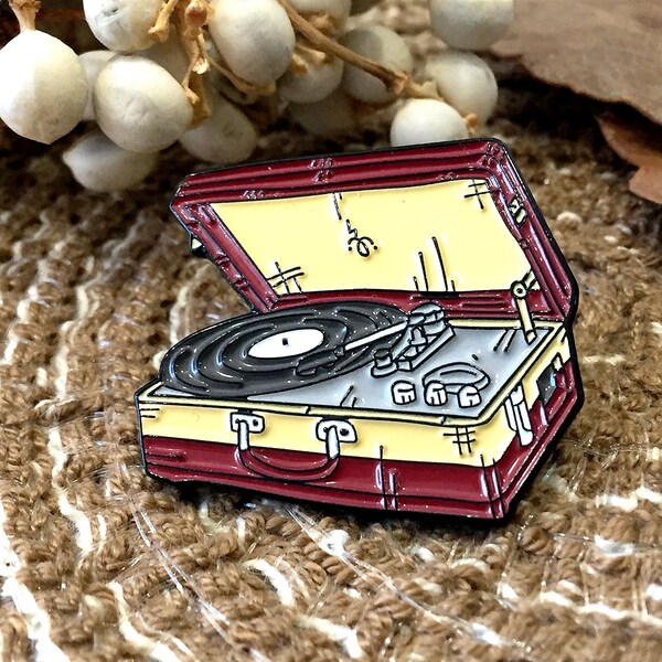 Record Player Pin - Etsy