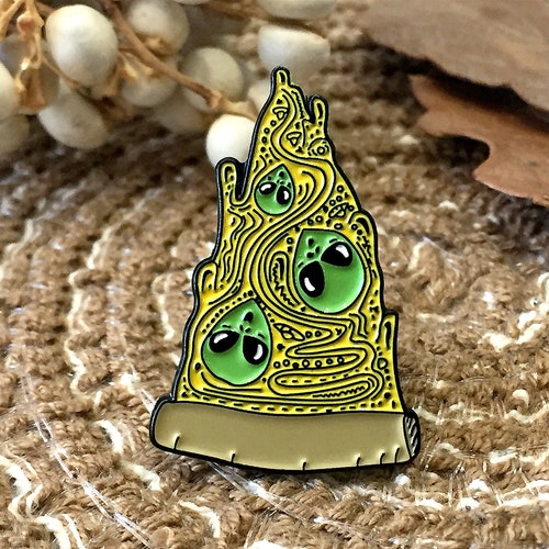 Poopin Alien Enamel Pin - Etsy