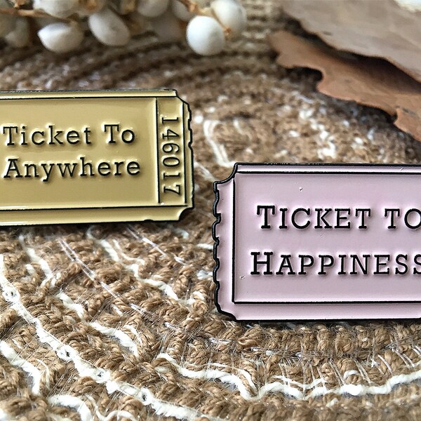 Ticket to Anywhere Pin Badge - Etsy
