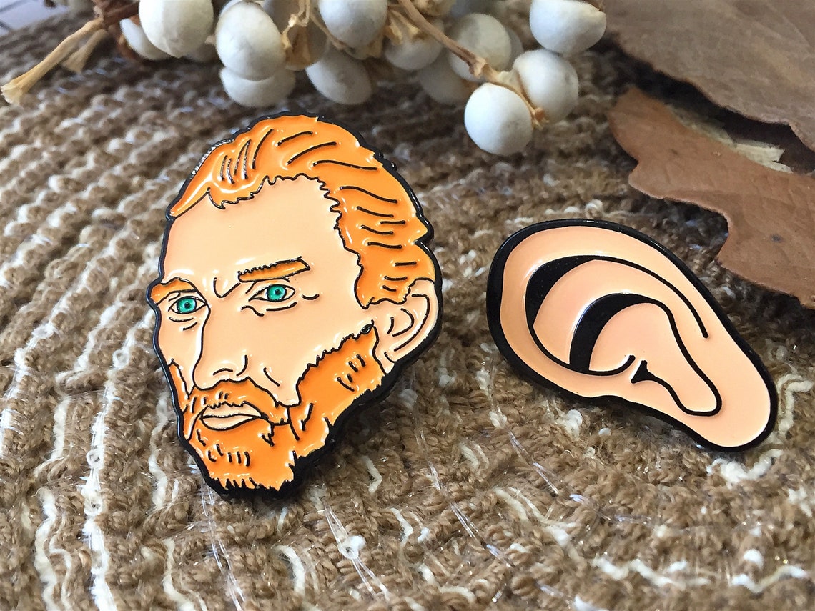 Vincent Van Gogh Enamel Pin Hard Enamel Pins Ear Hat Pins Cute | Etsy