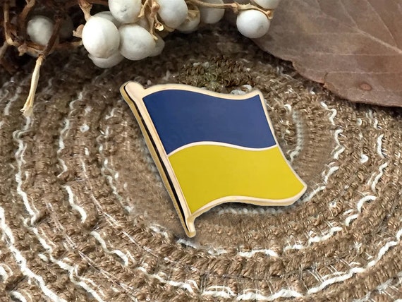 Ukraine Flag Pin Ukrainian Flag Button Stand With Ukraine - Etsy