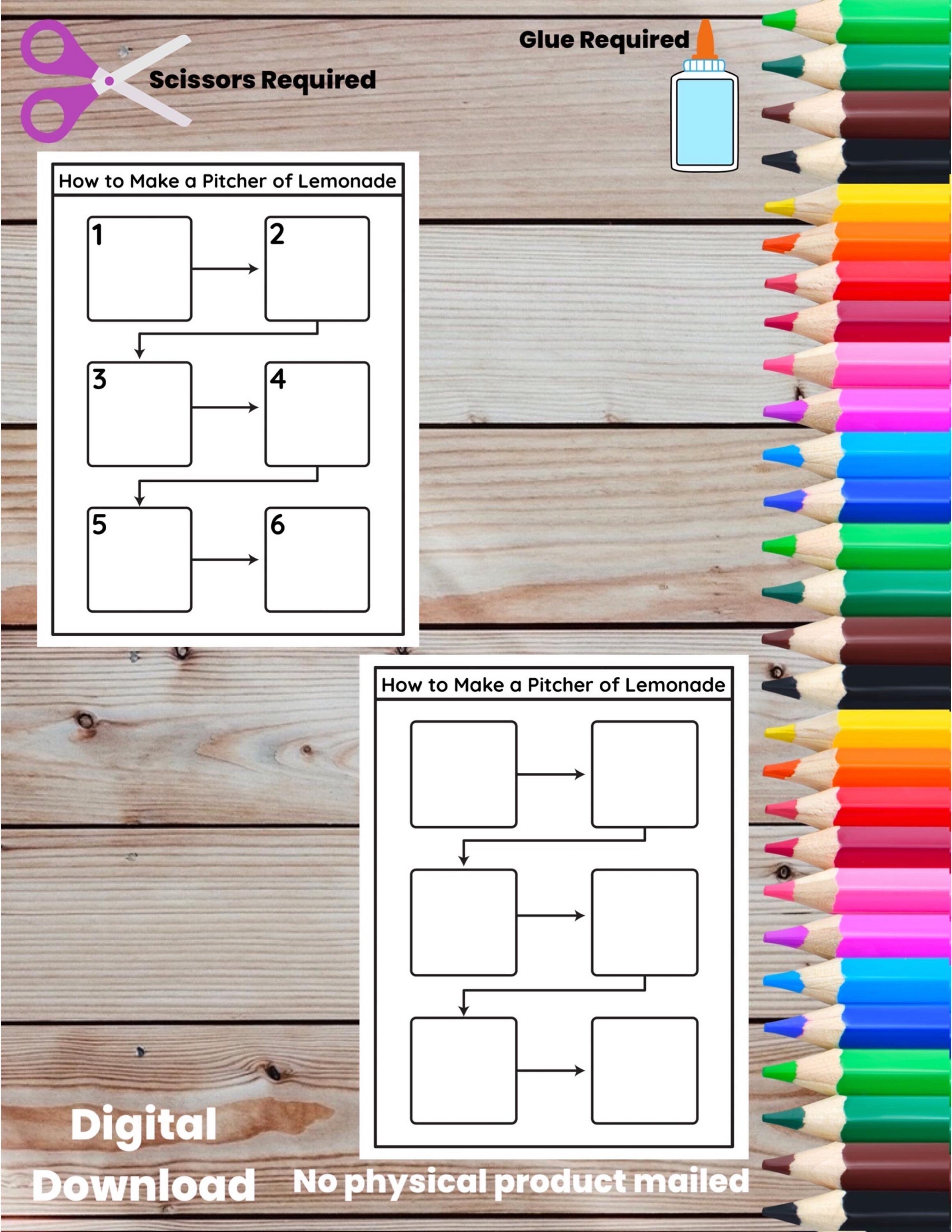 Lemonade Stand Printable, Homeschool Activity, Sequencing Worksheet ...