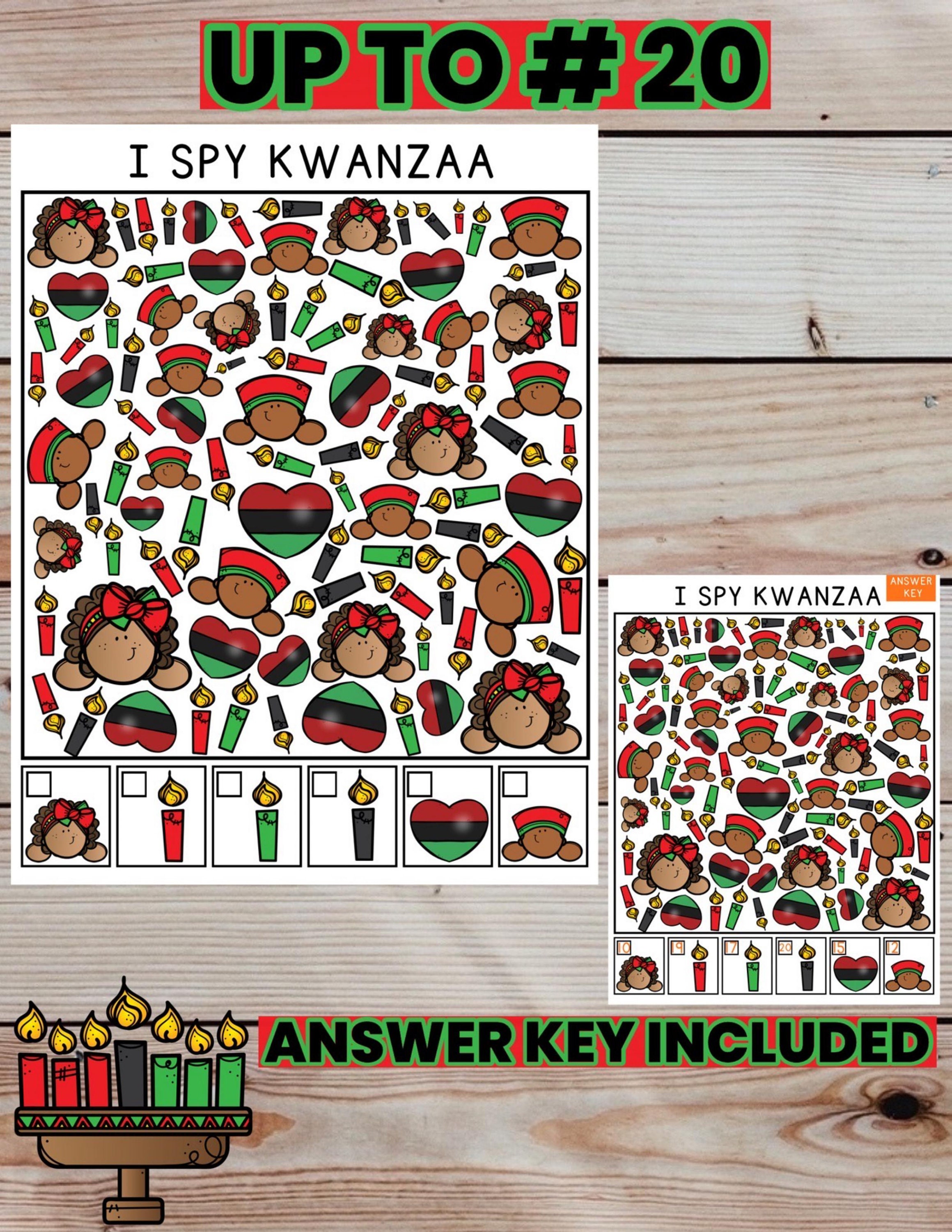 Kwanzaa Activity Matching Game Homeschool Activity Teacher Resource ...