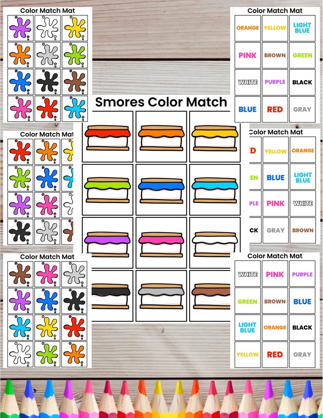 Smores Color Match Homeschool Activity Busy Book - Etsy