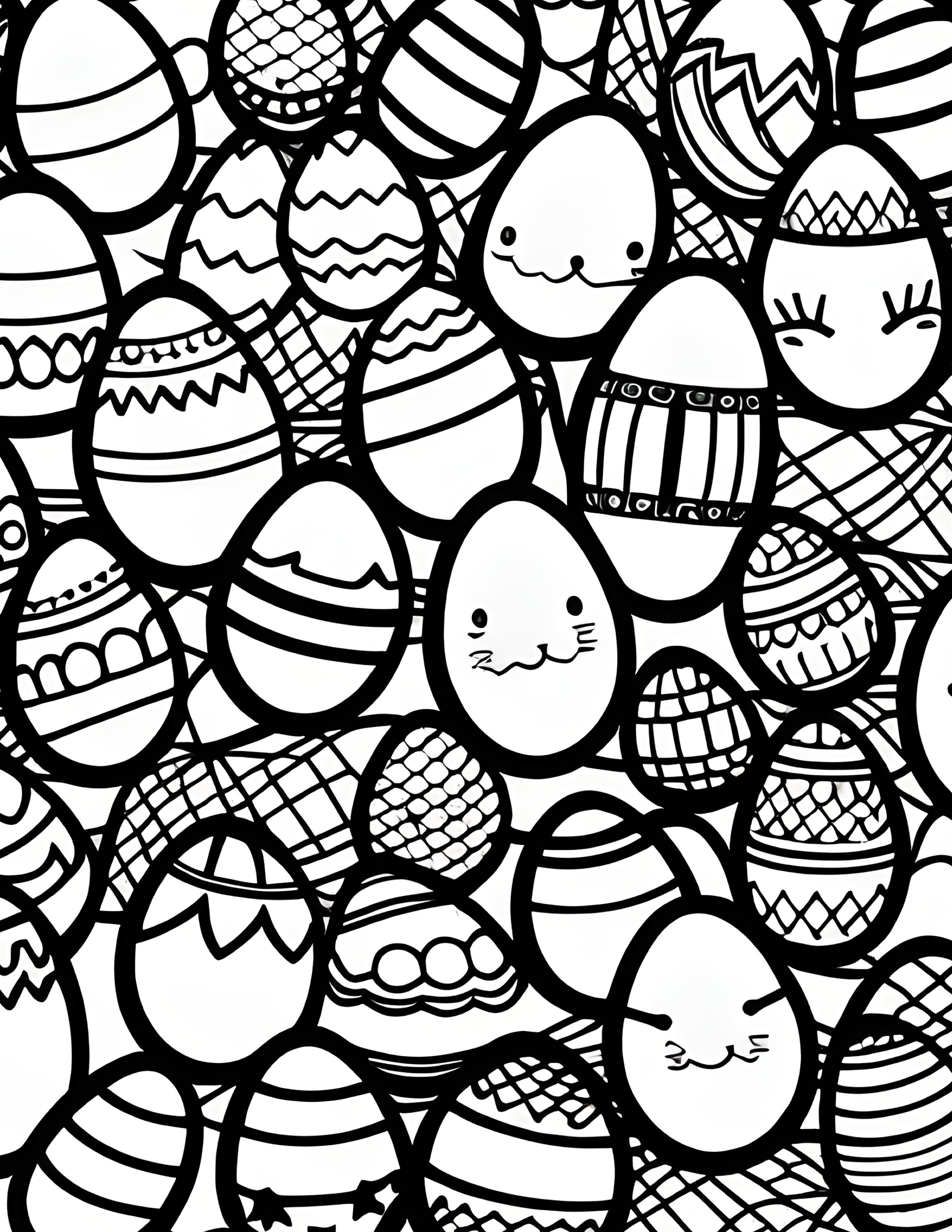 Easter Egg Mandala Mindful Coloring Page - Etsy UK