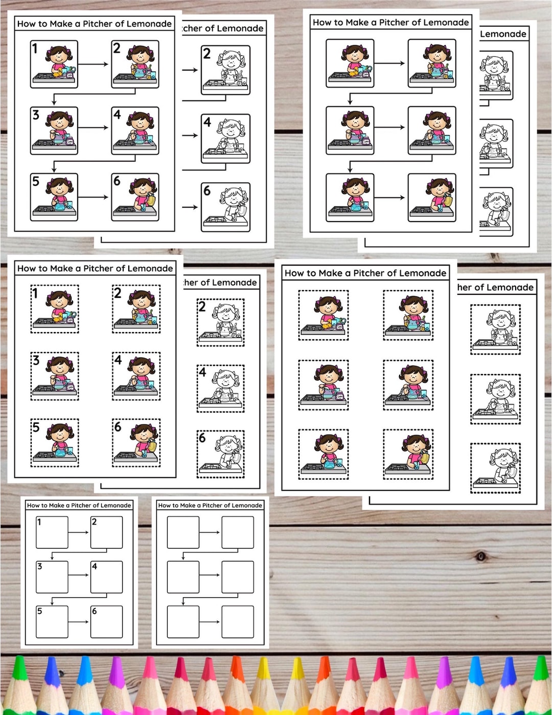 Lemonade Stand Printable, Homeschool Activity, Sequencing Worksheet ...