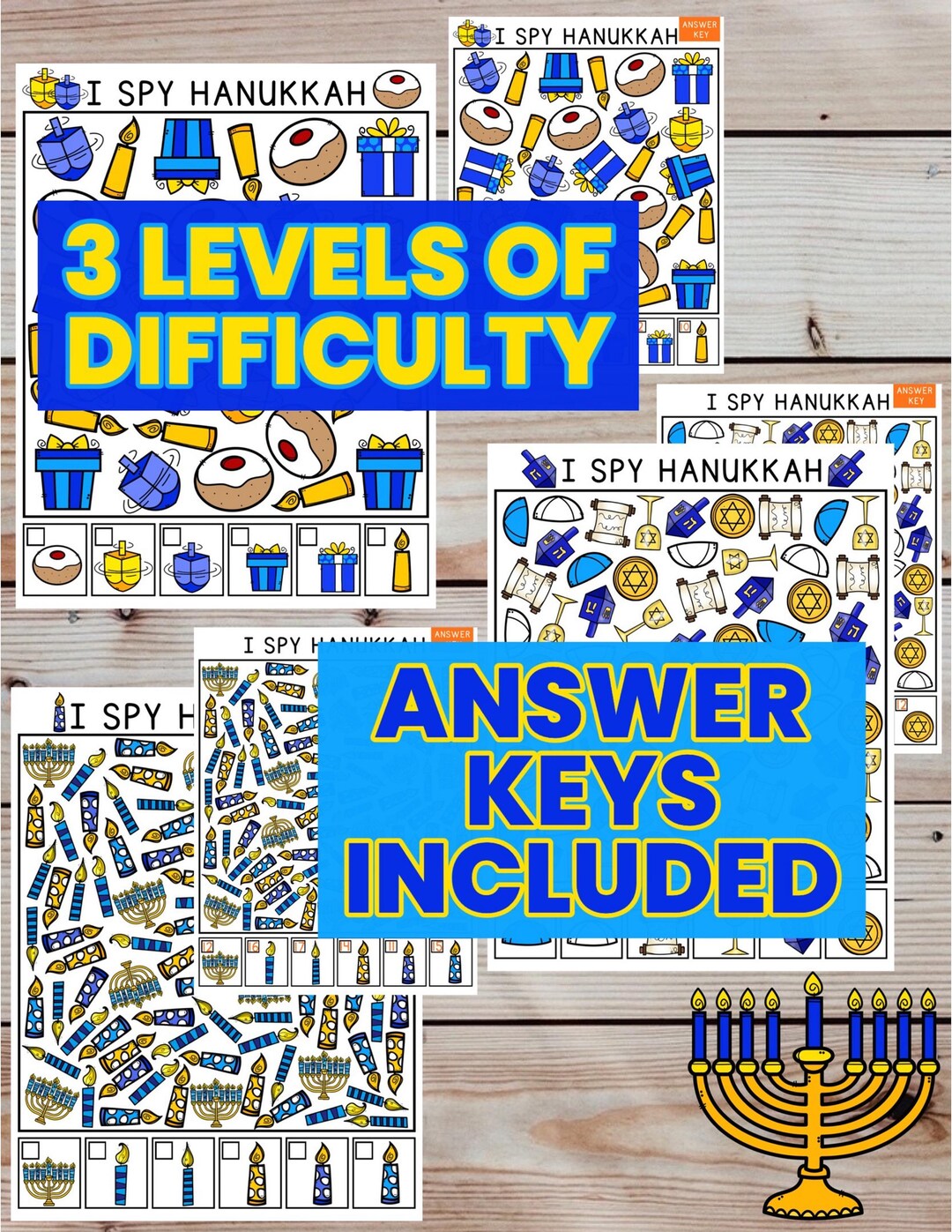 Hanukkah Activities Kids Homeschool Activity Chanukah Busy Book Teacher ...