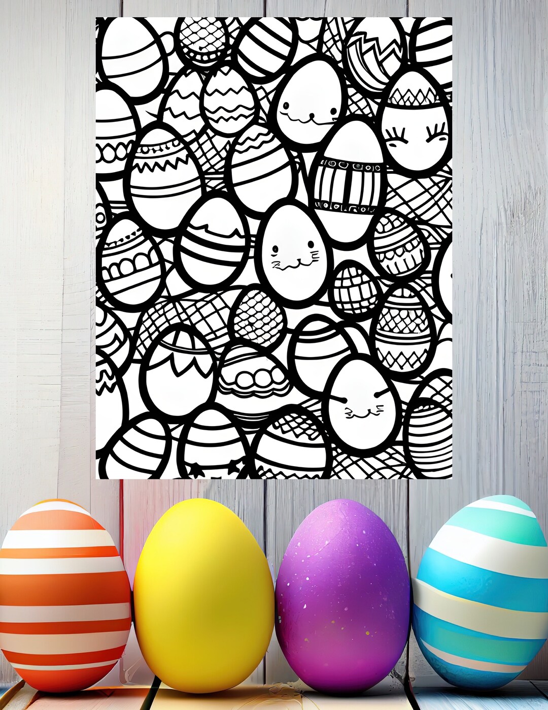 Easter Egg Mandala Mindful Coloring Page - Etsy UK
