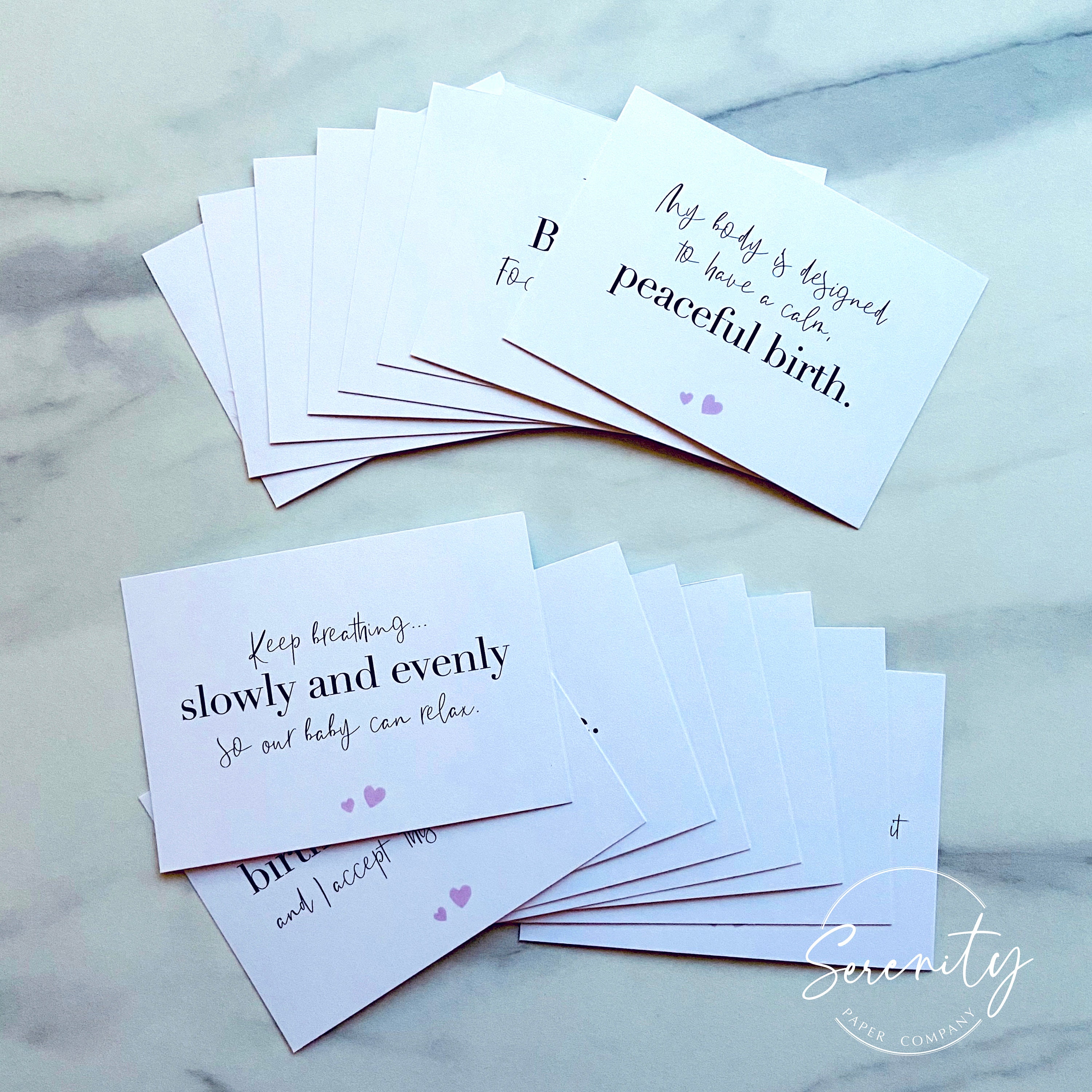 INSTANT DOWNLOAD Birth Affirmation Cards Baby Shower Gift, Hospital Bag ...