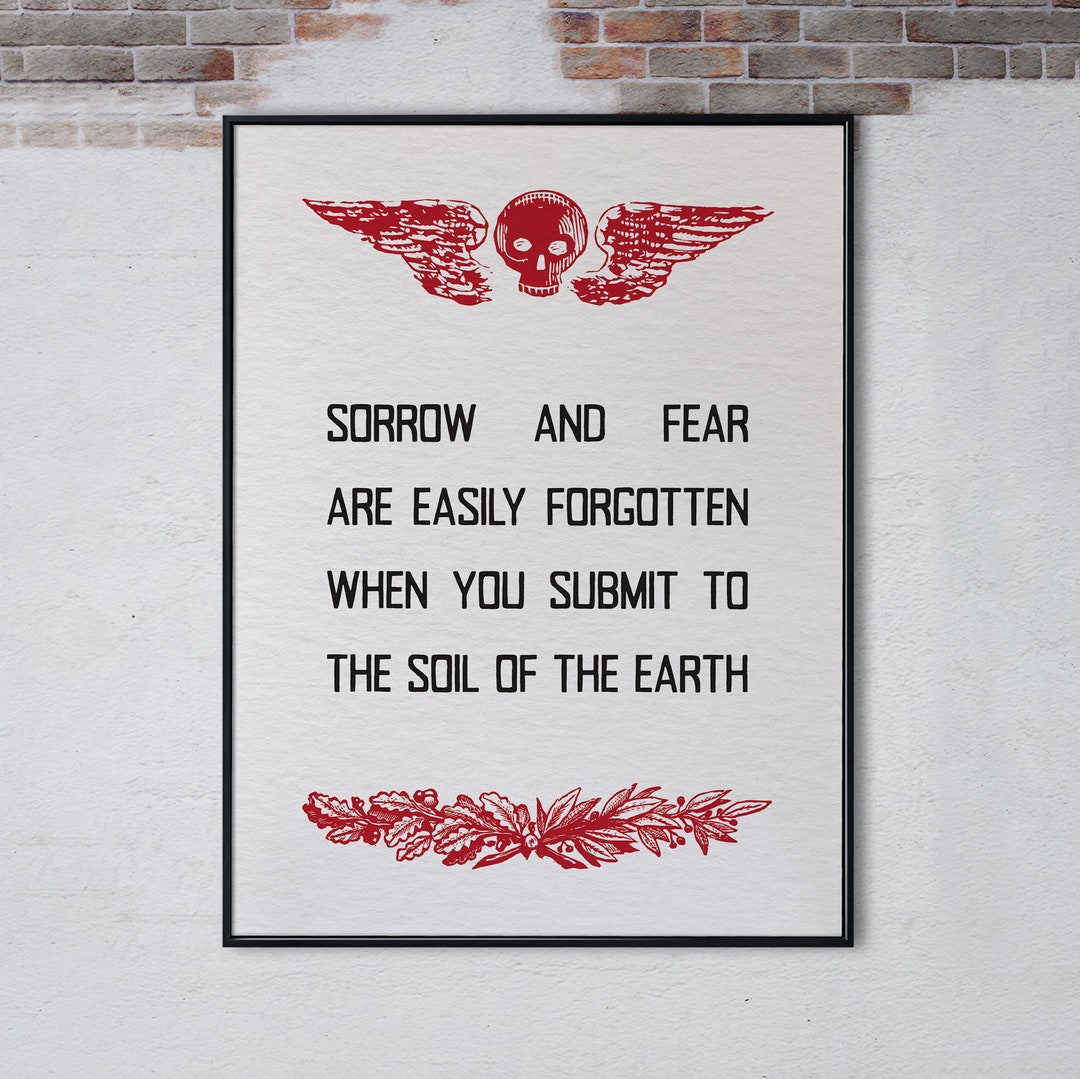 Sorrow And Fear Art Print A3 A4 A5 Etsy