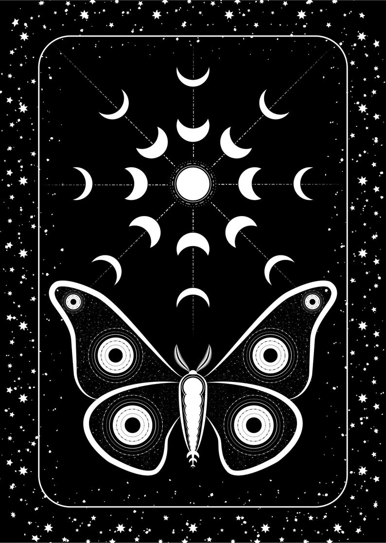 The Moth Tarot Art Print A4 A3 - Etsy