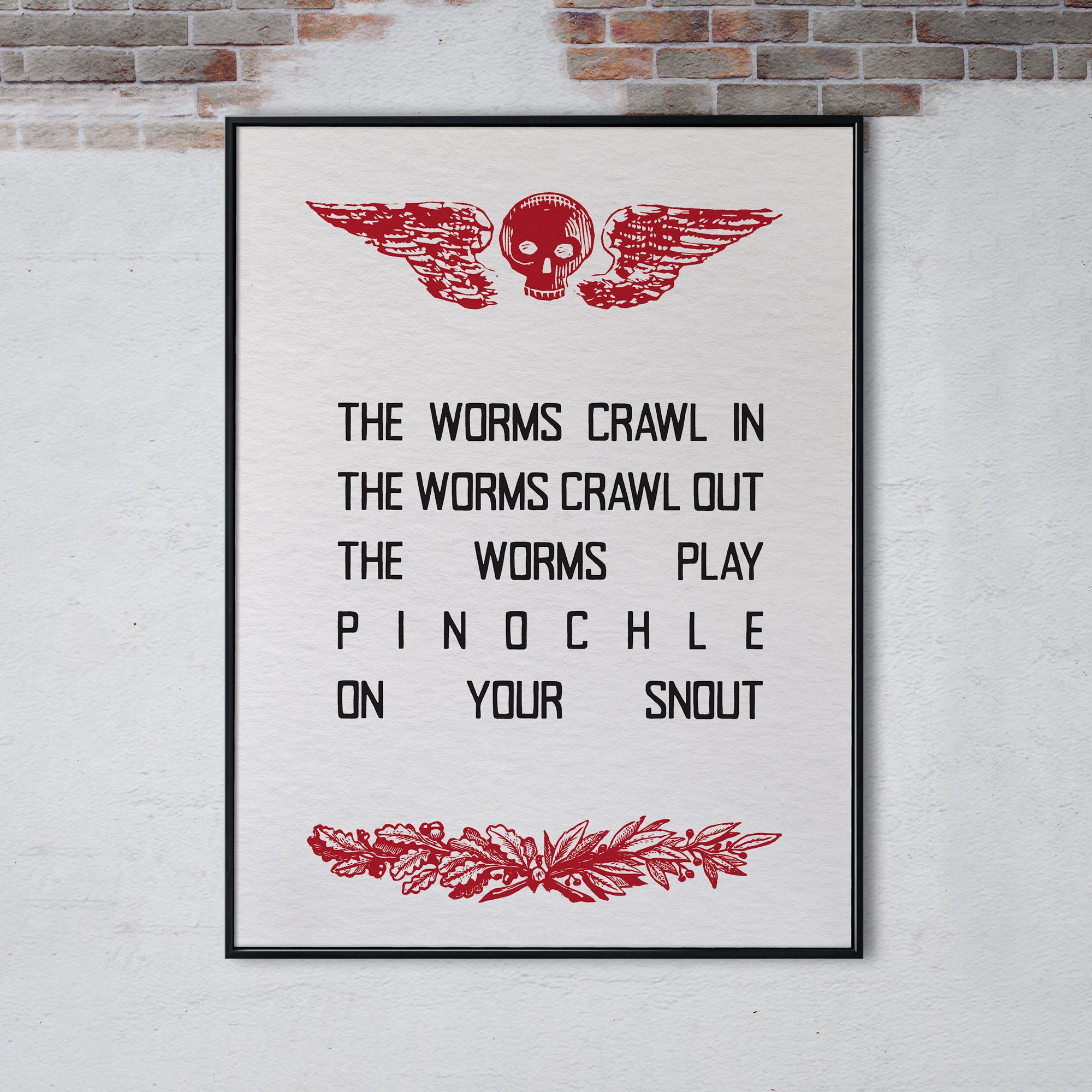 The Worms Crawl in | Art Print | A3 | A4 | A5 - Etsy