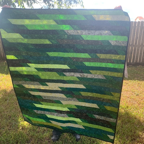 Green Black Quilt - Etsy