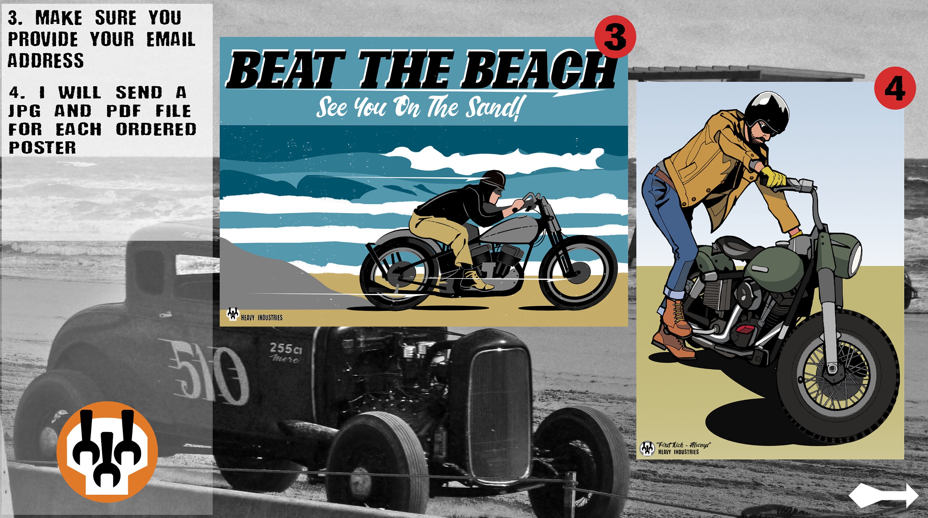 Hot Rod and Motorcycle Posters - Digital Download Only! - Etsy
