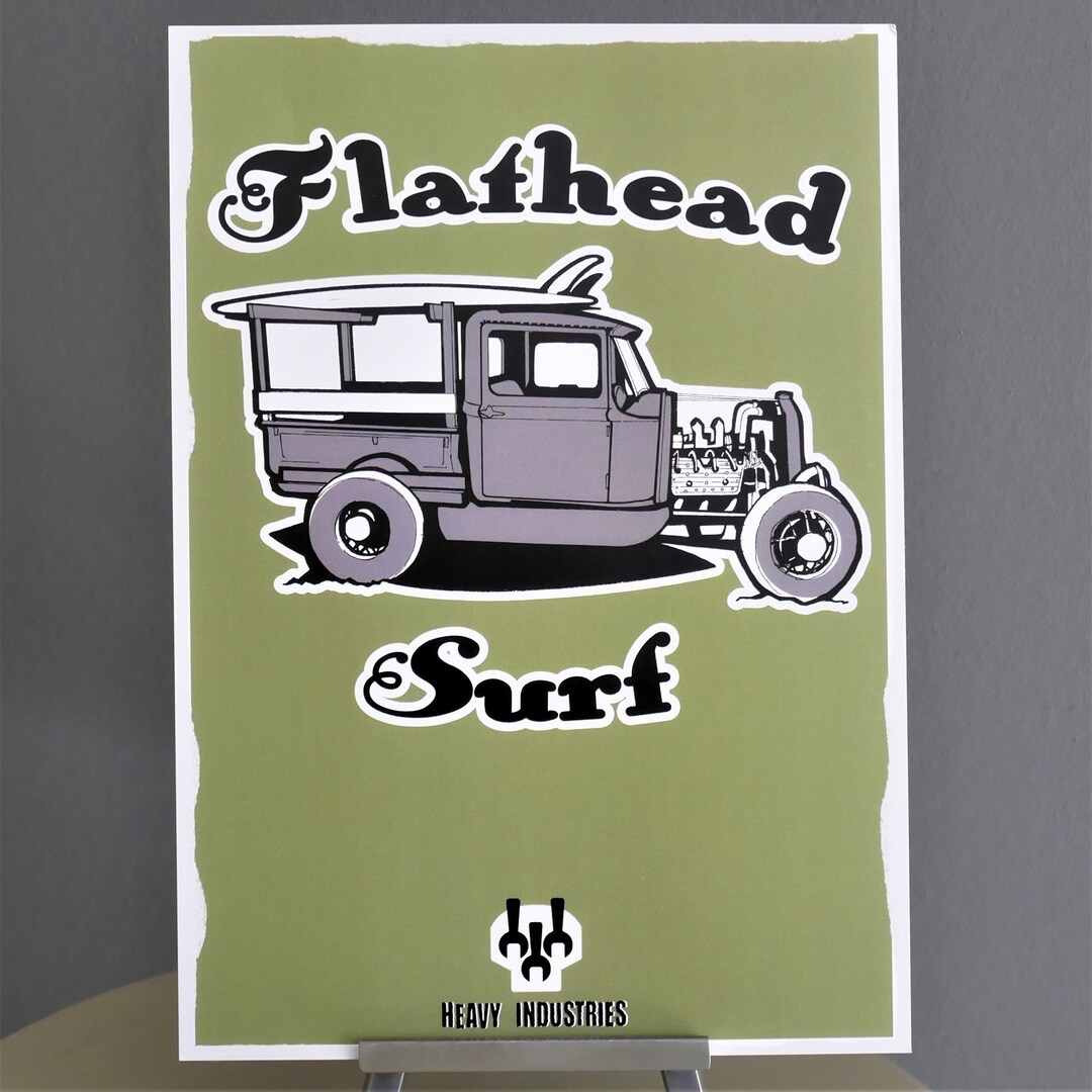 A4 Poster - Flathead Surf - Hot Rod - Etsy
