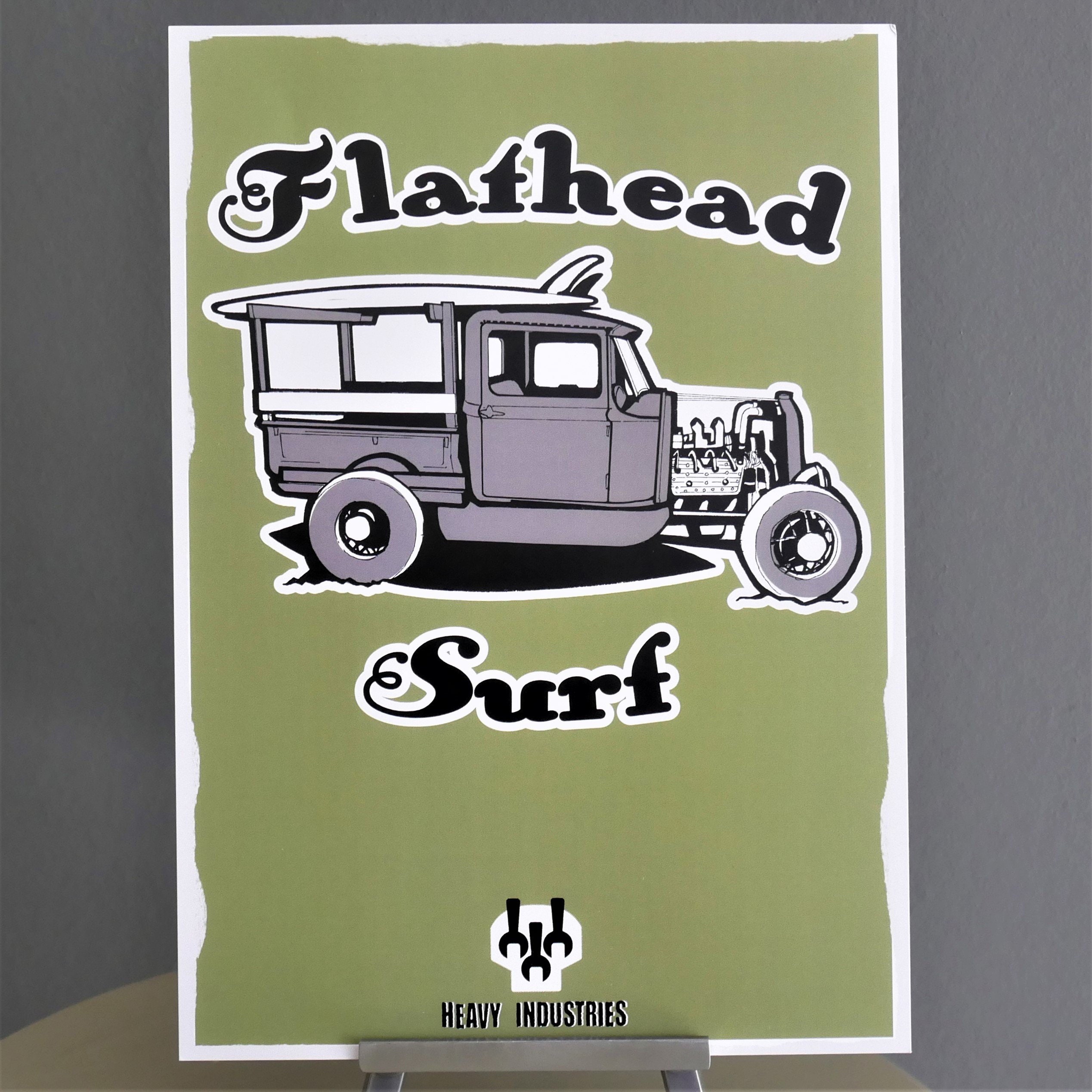 A4 Poster - Flathead Surf - Hot Rod - Etsy