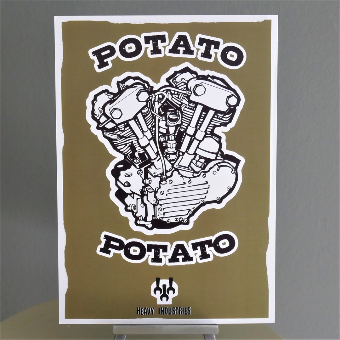 A4 Poster - Harley Knucklehead Engine Drawing - Etsy