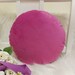Hot Pink Round Pillow Case, Circle Throw Pillow Cover, Velvet Round ...
