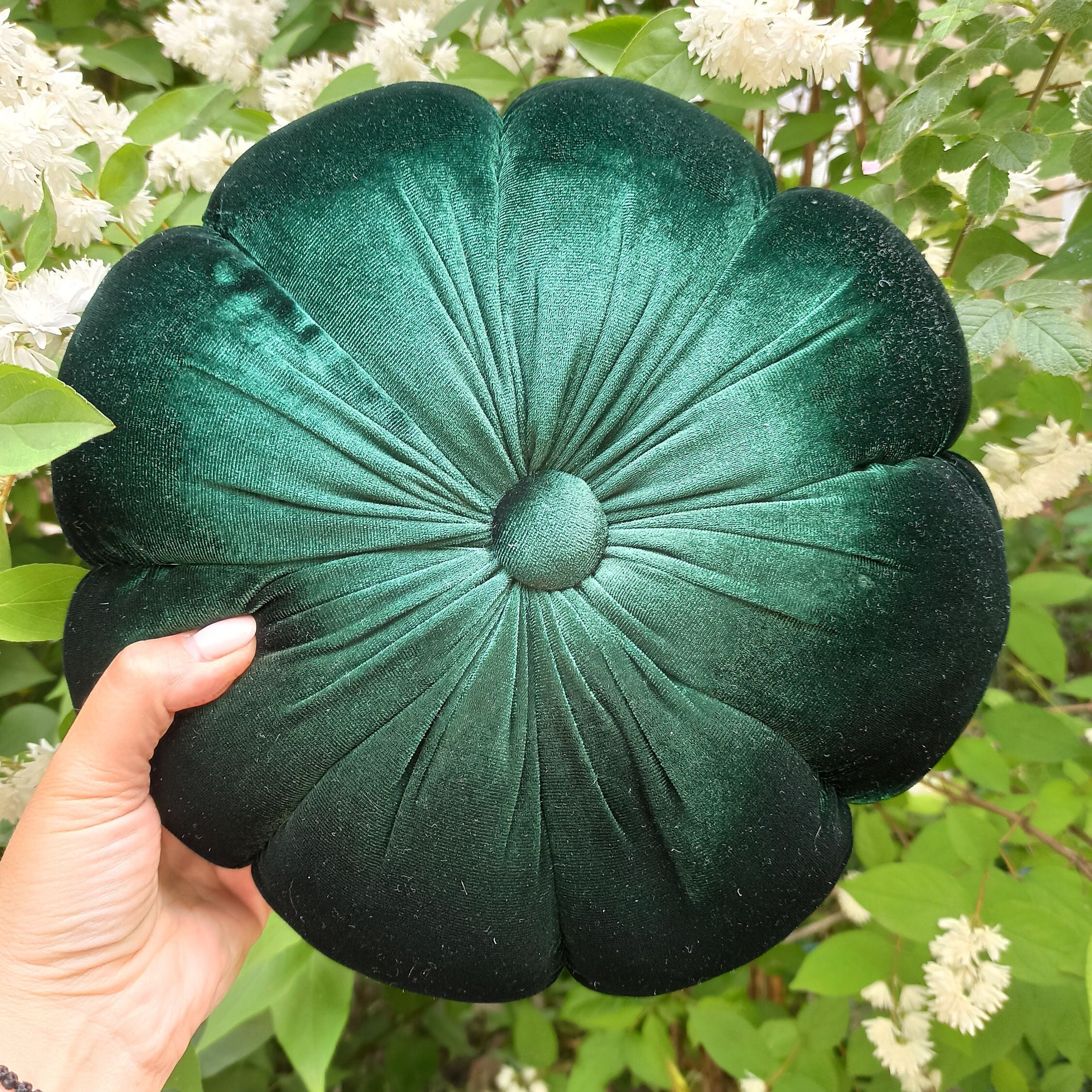Emerald Green Round Pillow Circle Pillow Round Cushion - Etsy