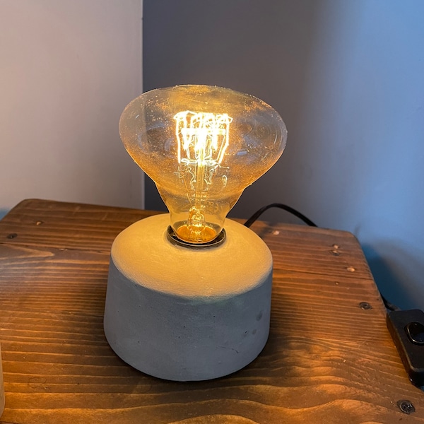 Concrete Lamp - Etsy