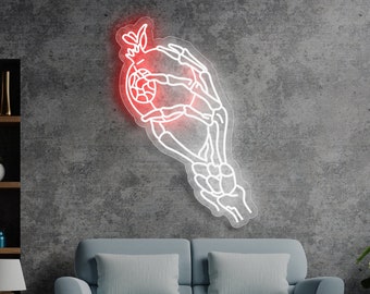 Neon Skeleton | Etsy