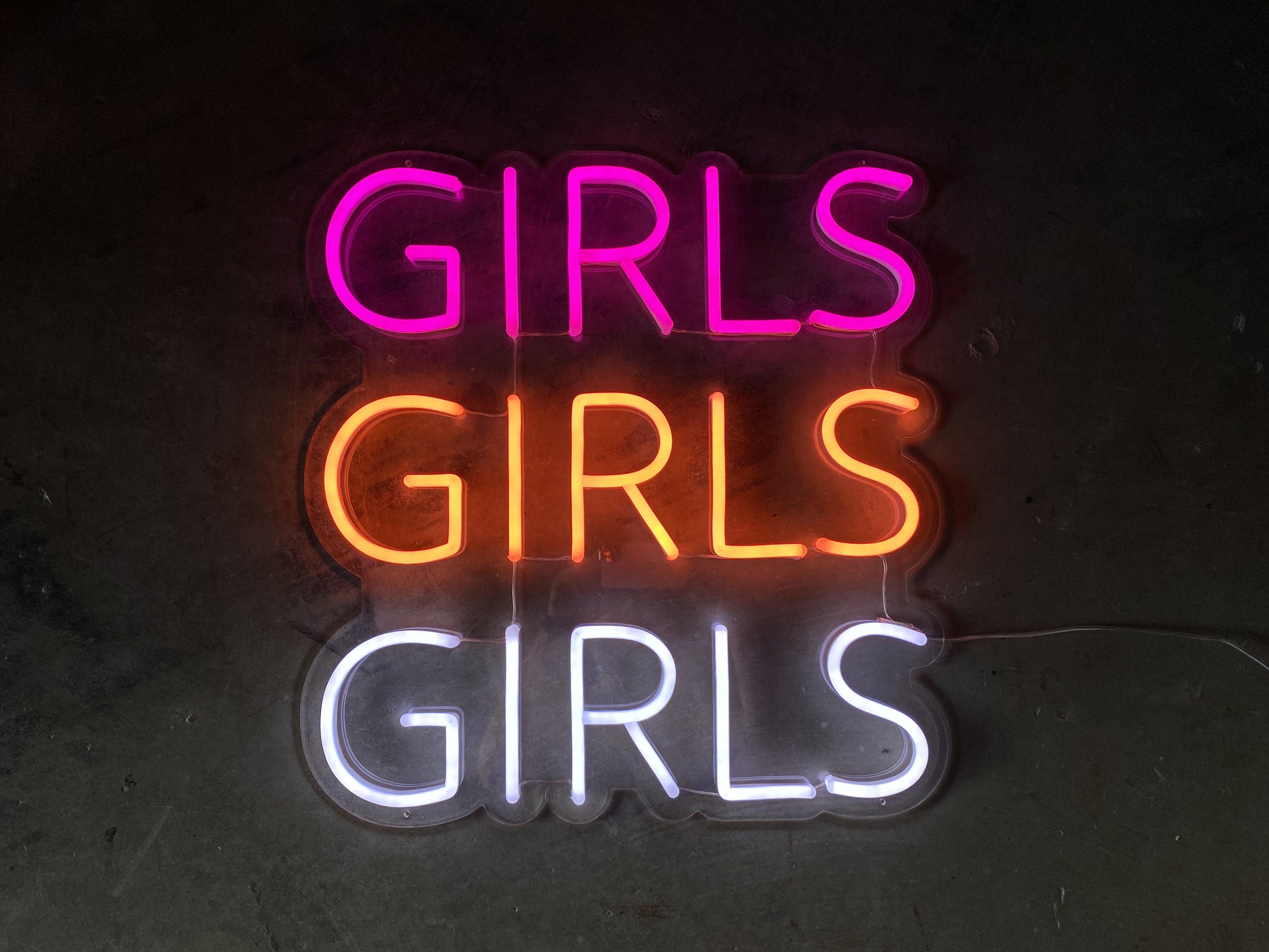 GIRLS GIRLS GIRLS Led Neon Sign Neon Sign light Neon light | Etsy