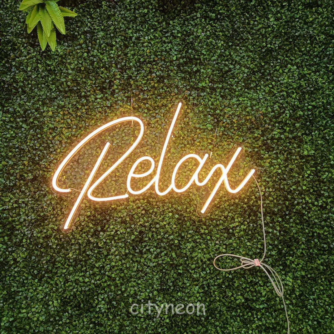 Relax Neon Sign - LED Neon Sign for Home and Bar - Perfect for Bedroom ...