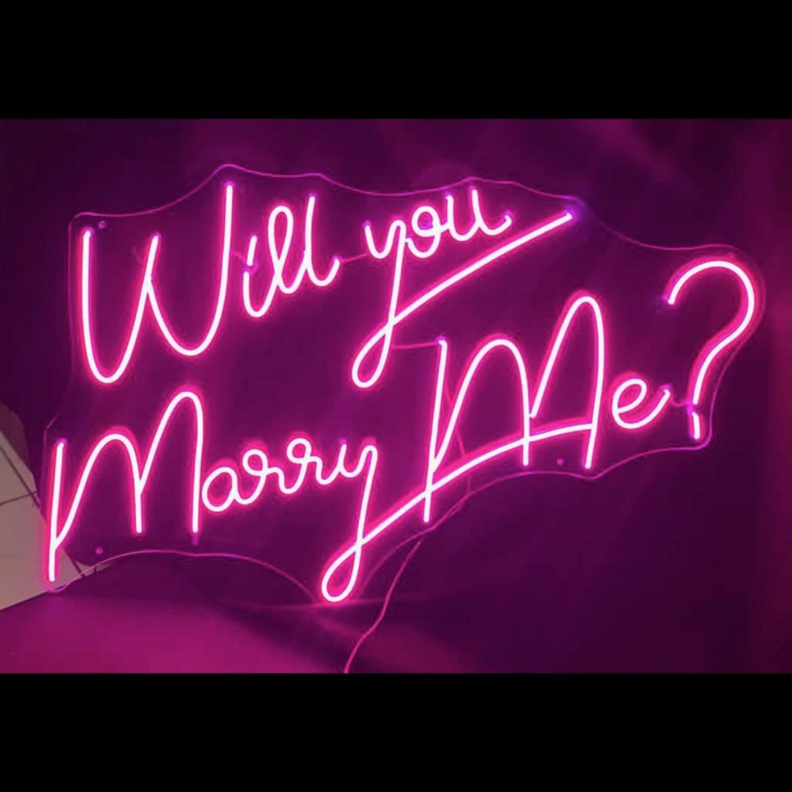 Will You Marry Me Led Neon Sign Marriage Proposal Idea Etsy