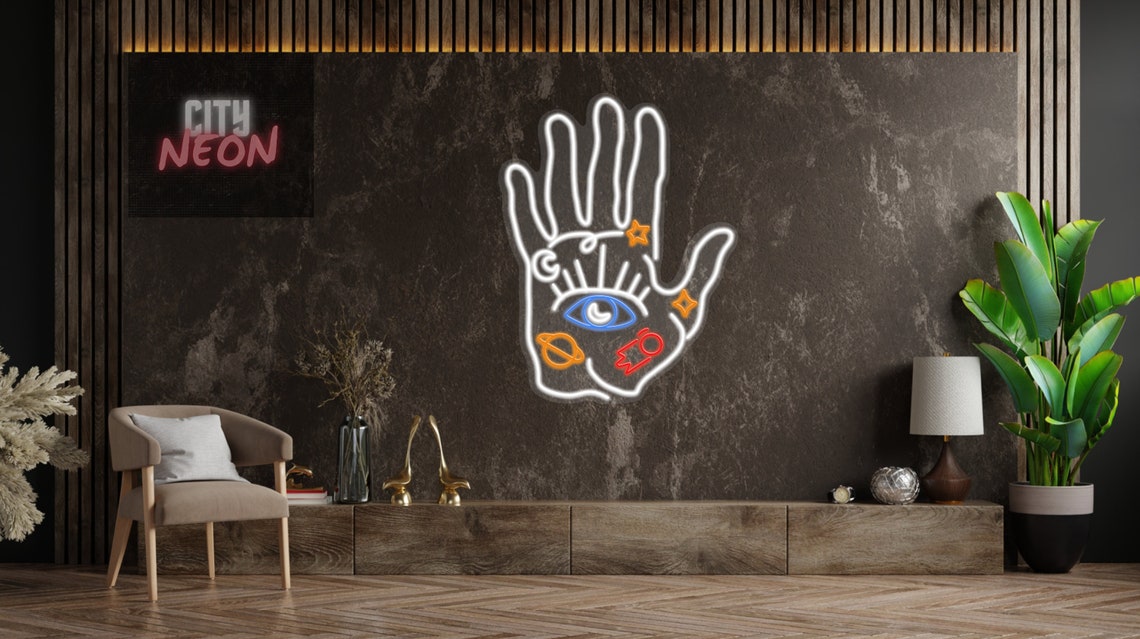 Hand Neon Sign Custom Neon Sign Wall Decor Neon Art | Etsy