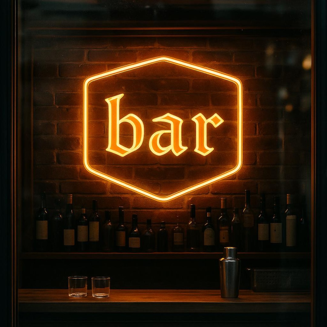 LED Bar Neon Sign: Rustic Illuminated Party Decor - Etsy UK
