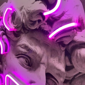 David Neon Sign: Contemporary Framed Wall Art - Etsy