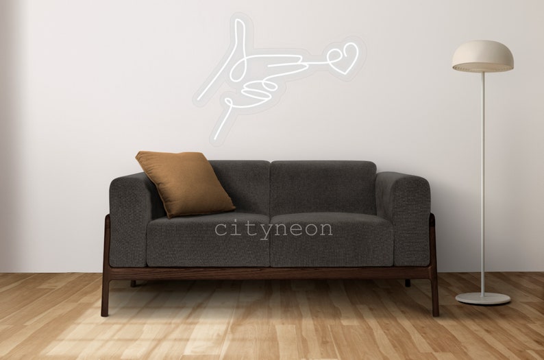 Heart's Hand Neon Sign Neon Finger Heart Love Neon - Etsy