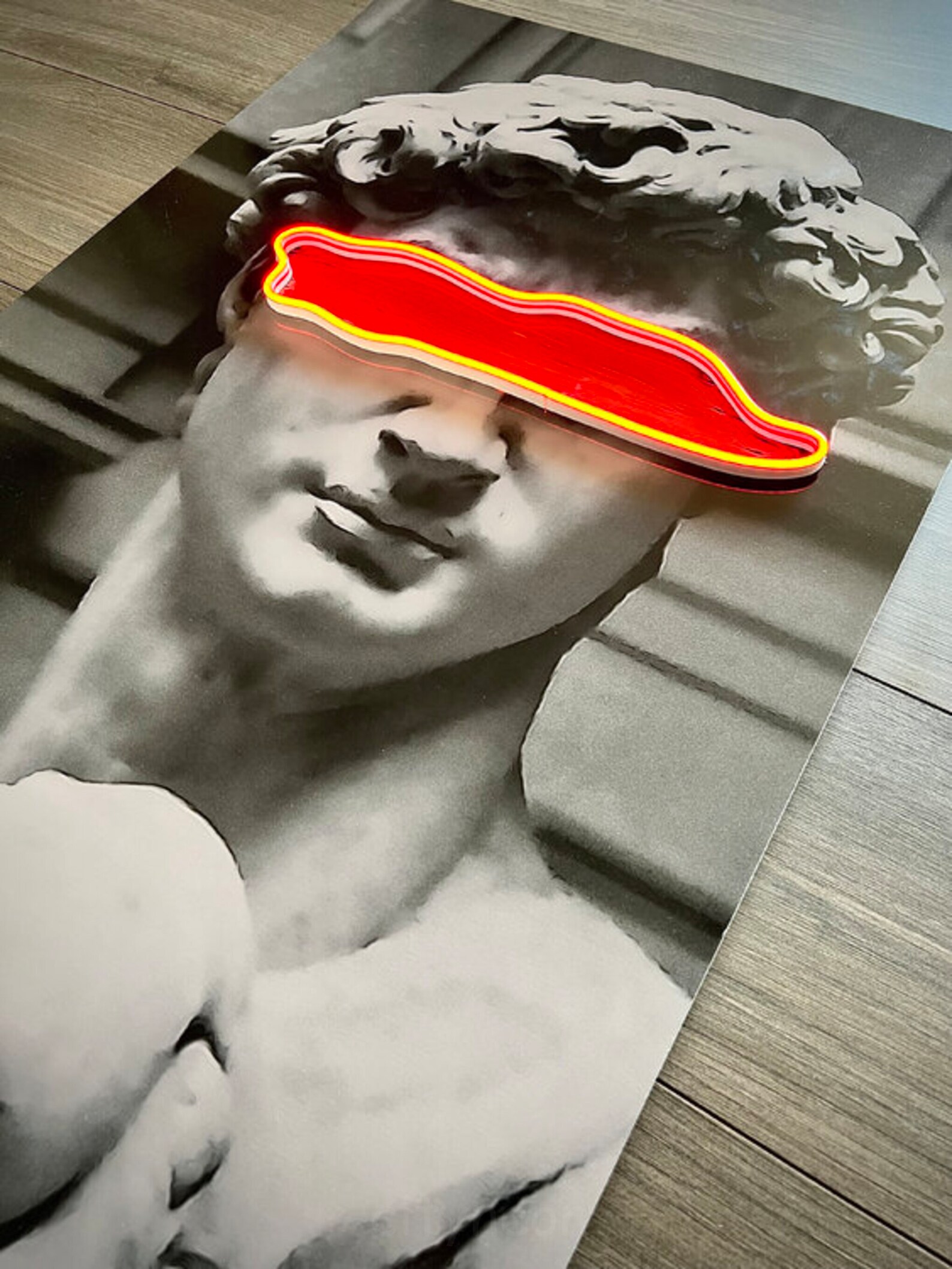 David Neon Sign: Michelangelo Statue Art, Modern Minimalist Decor - Etsy