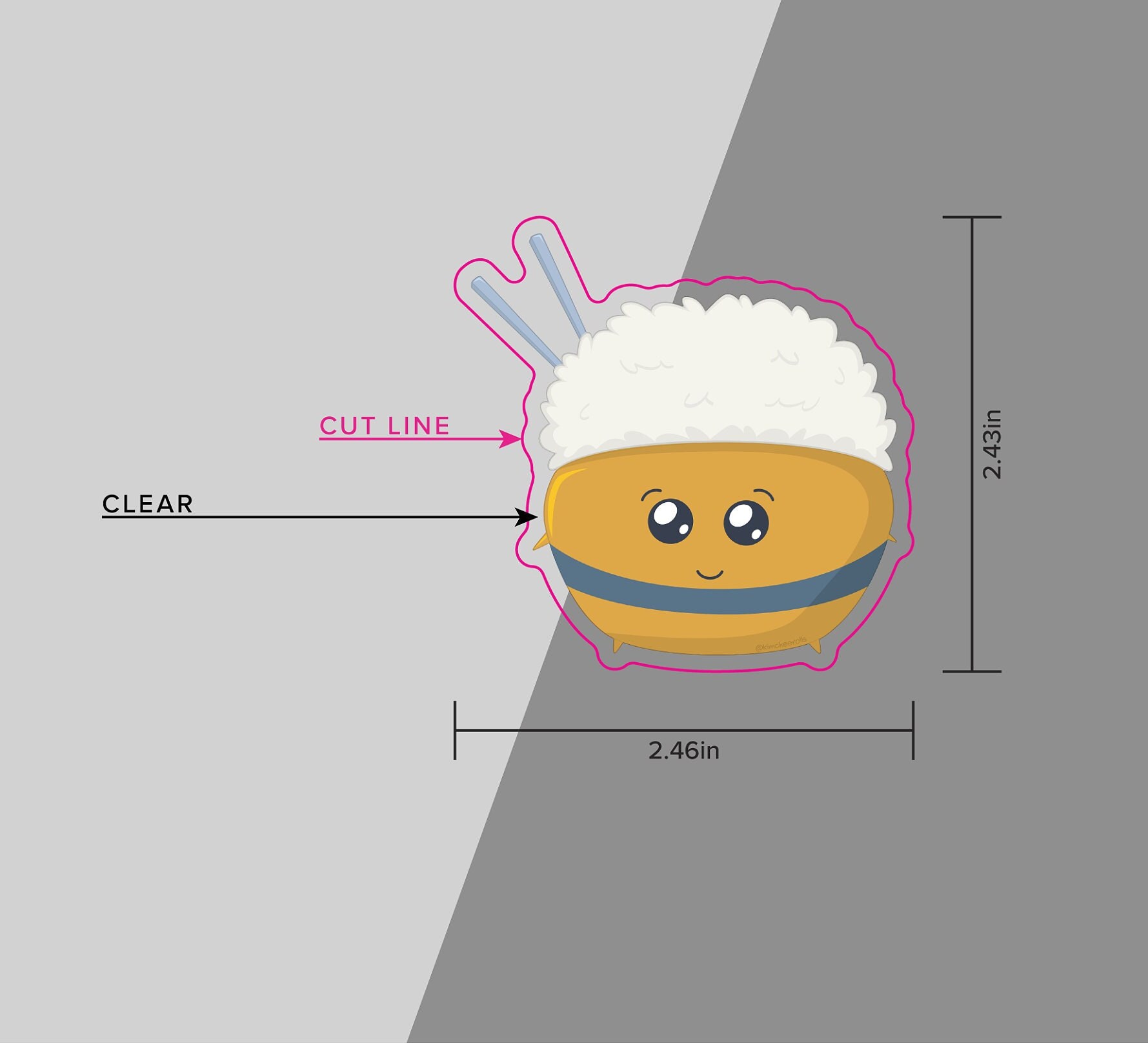 Bowl of Rice Sticker - Etsy