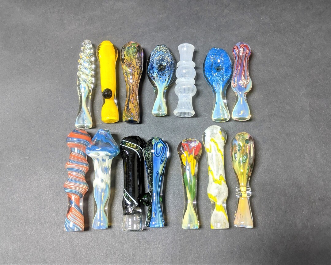 Mystery Glass Chillum Glass Pipes - Etsy