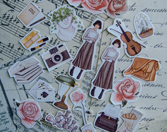 Academia Sticker Pack Light and Dark Academia Sticker Bundle - Etsy