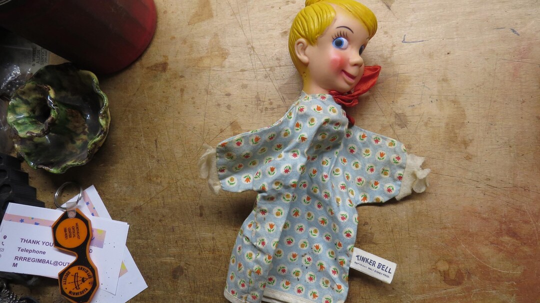 Vintage 1950s Disney Tinker Bell by Gund Hand Puppet Rubber Head - Etsy