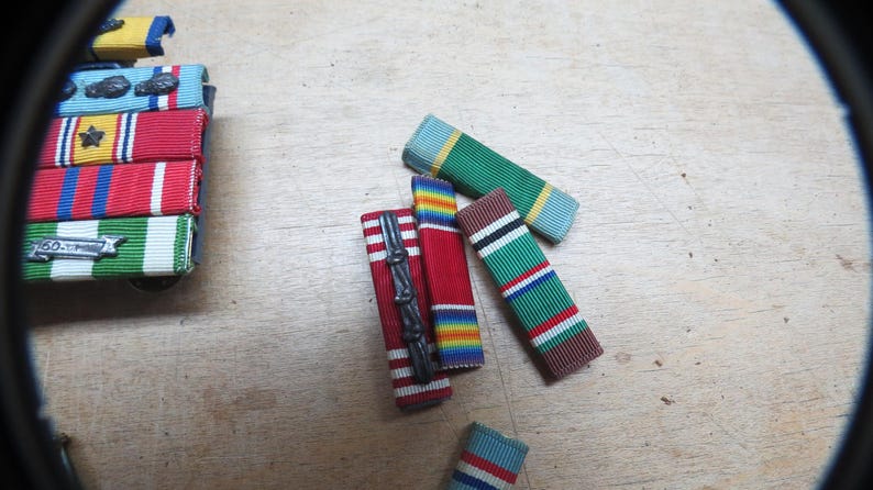 Vintage Military Ribbon Bars Large Lot Collection Look TO BE WW2 to ...