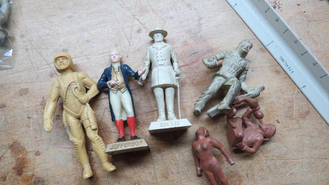 MARX ROBERT E LEE Spaceman , Snake Charmer and More Figures Large Lot ...