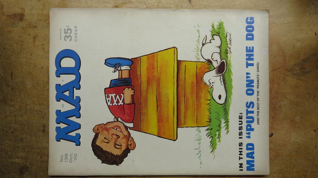 Mad #138 1970 EC Peanuts Snoopy Parody Aragones Jaffee Martin Rickard ...