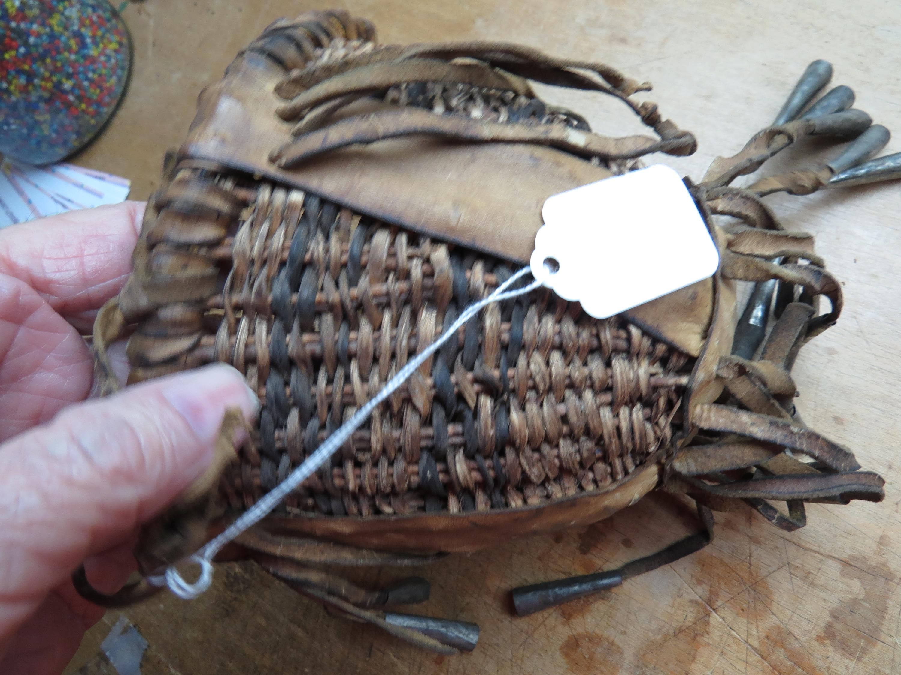 ANTIQUE Native American INDIAN San Carlos APACHE Small Burden Basket ...