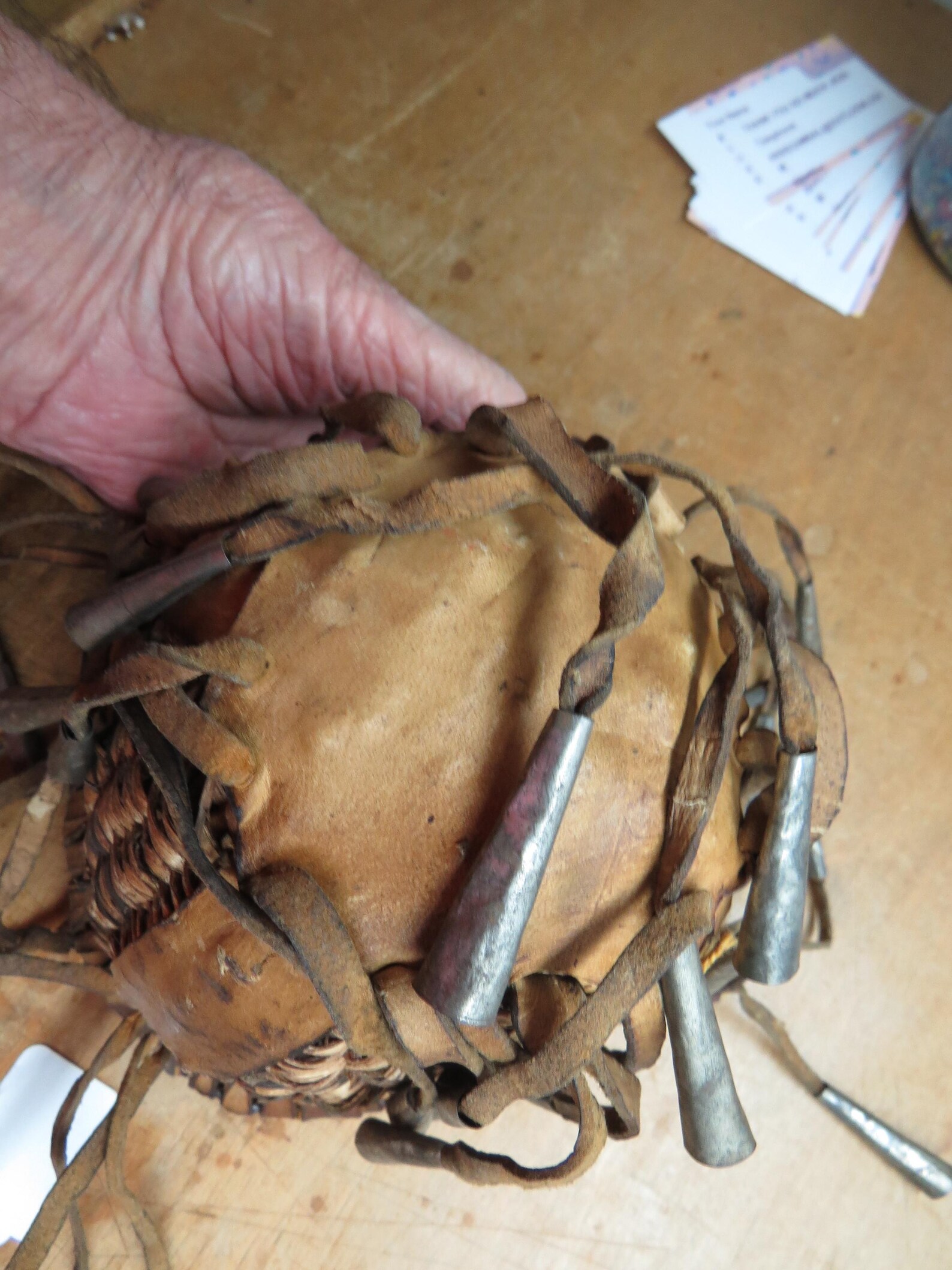 ANTIQUE Native American INDIAN San Carlos APACHE Small Burden Basket ...