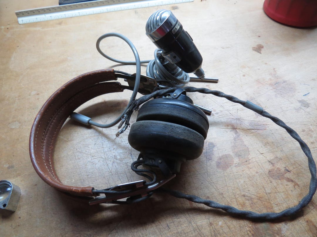 WWII Radio Headset Receiver HB-7 UTAH Chicago Mx-41/ar and a Columbia ...